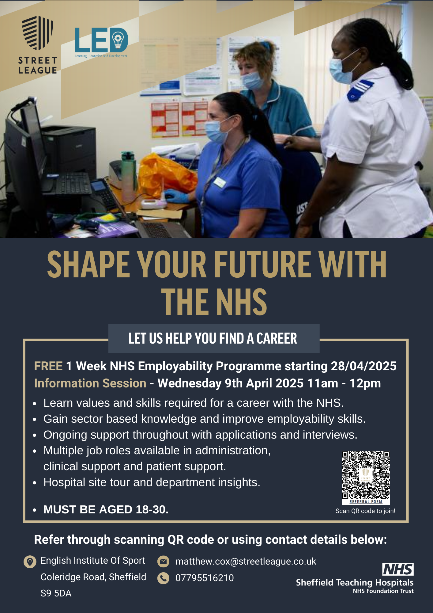 Shape Your Future with the NHS - 09.04.2025 - Sheffield Olympic Legacy Park